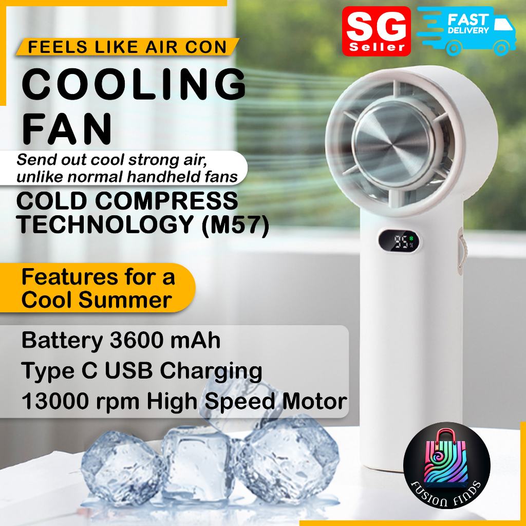M57 Handheld Fan Turbo Wind | Cooling Air-con Fan | Table Fan Strong ...