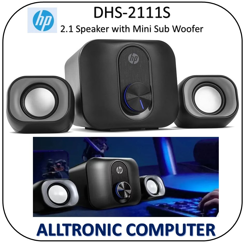 [With Free Gift] HP DHS-2111S 2.1 Speaker with Mini Sub Woofer / USB ...