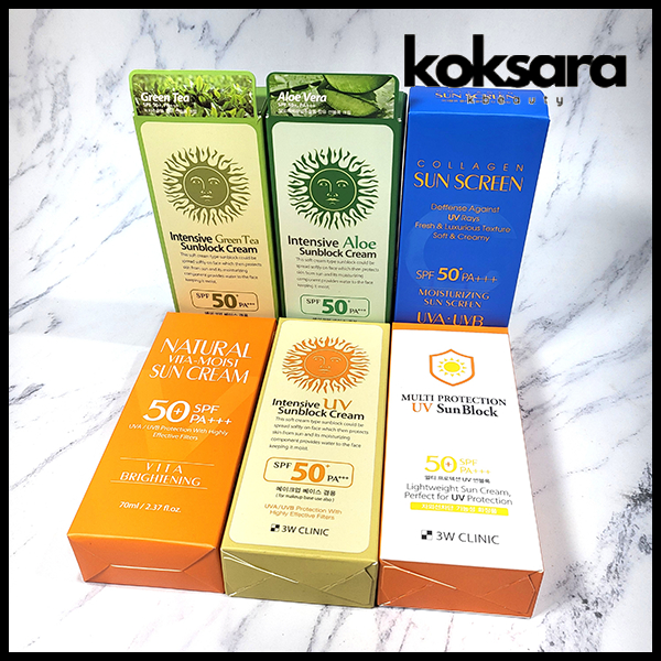 3w clinic uv sun cream sun screen sun block solar protetor SPF50+ PA ...