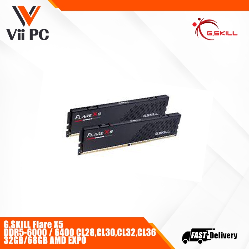 G.SKILL Flare X5 DDR5-6000 / 6400 CL28,CL30,CL32,CL36 32GB/68GB AMD EXPO DESKTOP RAM | Shopee ...