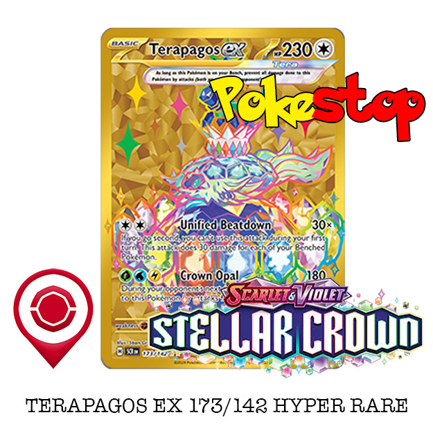 Stellar Crown: Terapagos EX 173/142 Gold Hyper Rare | Shopee Singapore