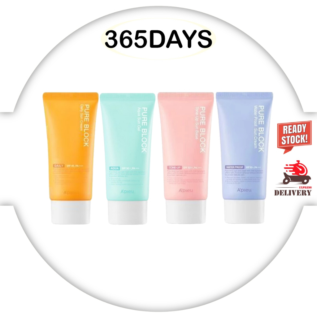A'pieu Pure Block sun cream (Natural / Tone up / Waterproof /Aqua sun ...
