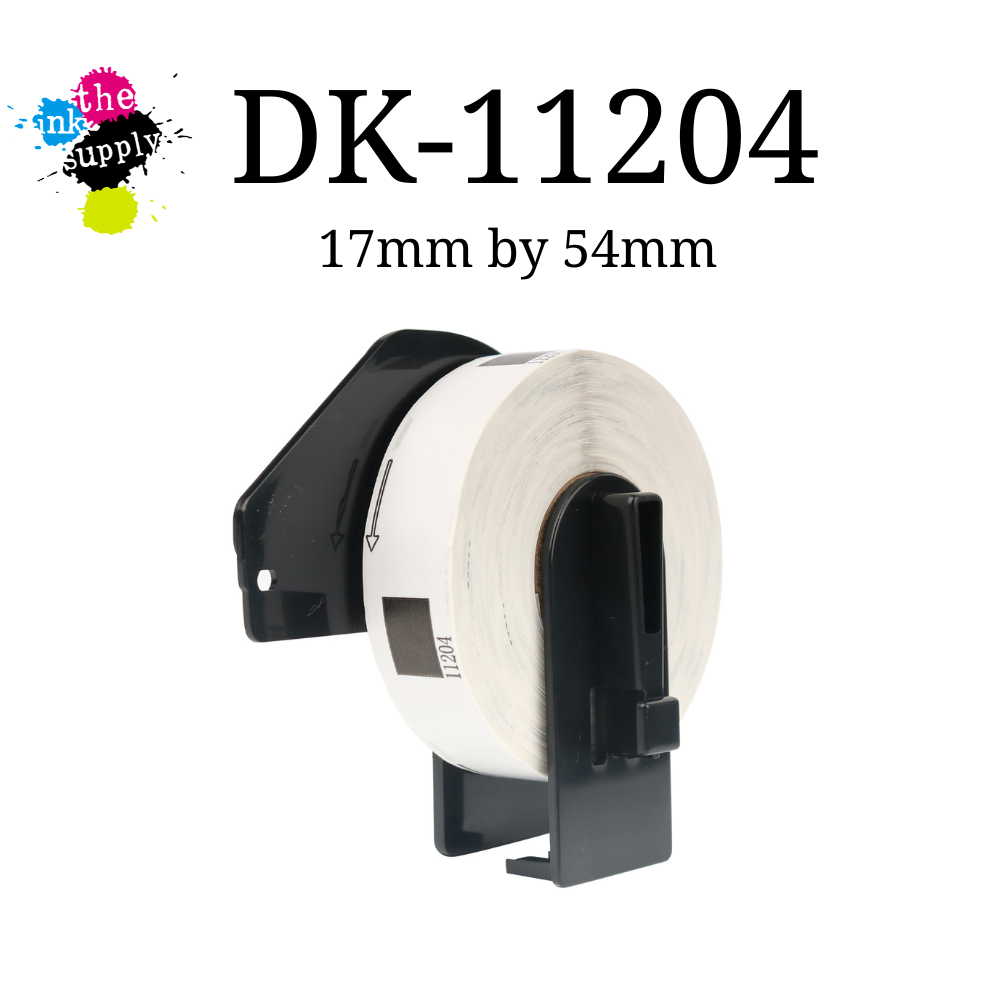 DK-11204 17mm Compatible Brother Thermal Label Sticker Paper (Black on ...