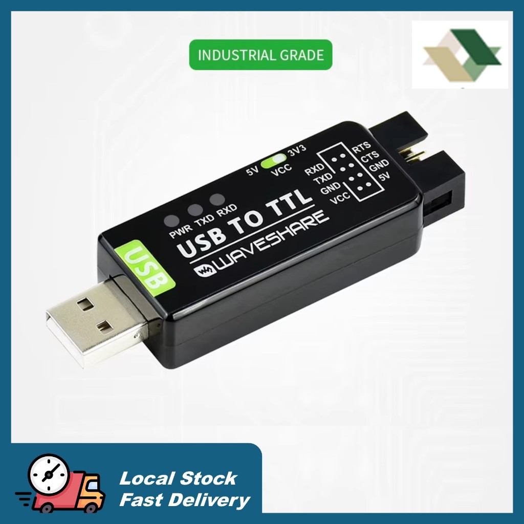Waveshare FT232 Industrial-Grade USB Module, USB to TTL Converter, TTL ...