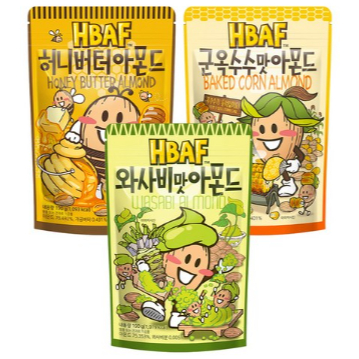 HBAF Trio Flavor Almond Set | Honey Butter + Wasabi + Roasted Corn (190g x 3 Packs) | Shopee ...