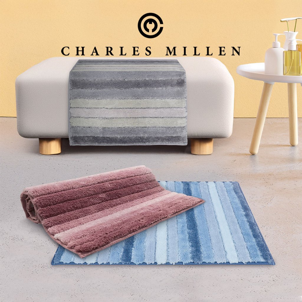 Charles Millen CADDA (S) TPR Anti-Slip Microfibre Bath Mat 40x60CM/432g ...