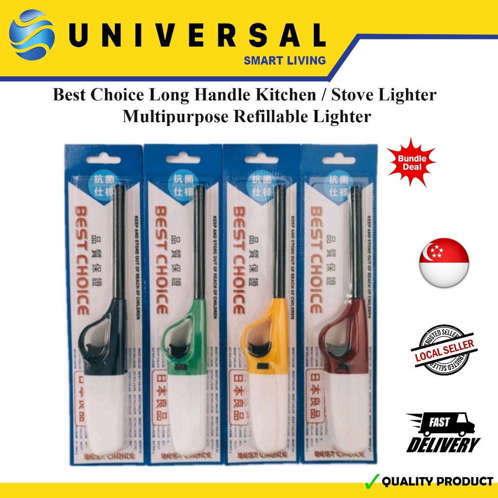 [SG SHOP SELLER] Kitchen Lighter Gas Lighter Stove Gas BBQ Lighter Safe ...