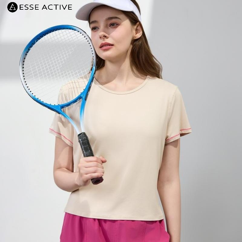【SG Local】ESSE ACTIVE Everyday Contrast Stitch Tee | Shopee Singapore
