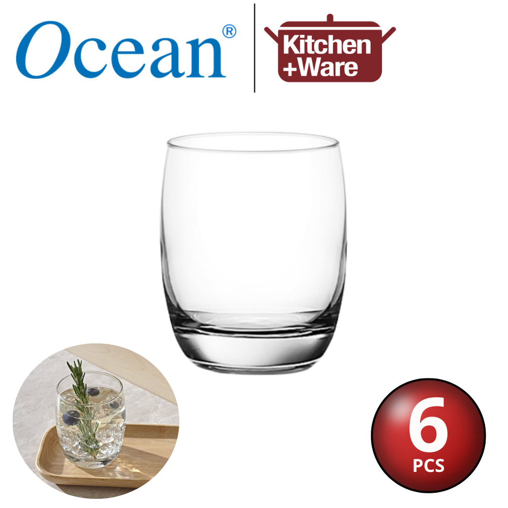 Ocean Ivory Rock Glass (265ml/ 320ml) in Set of 6pcs / Round Glass ...