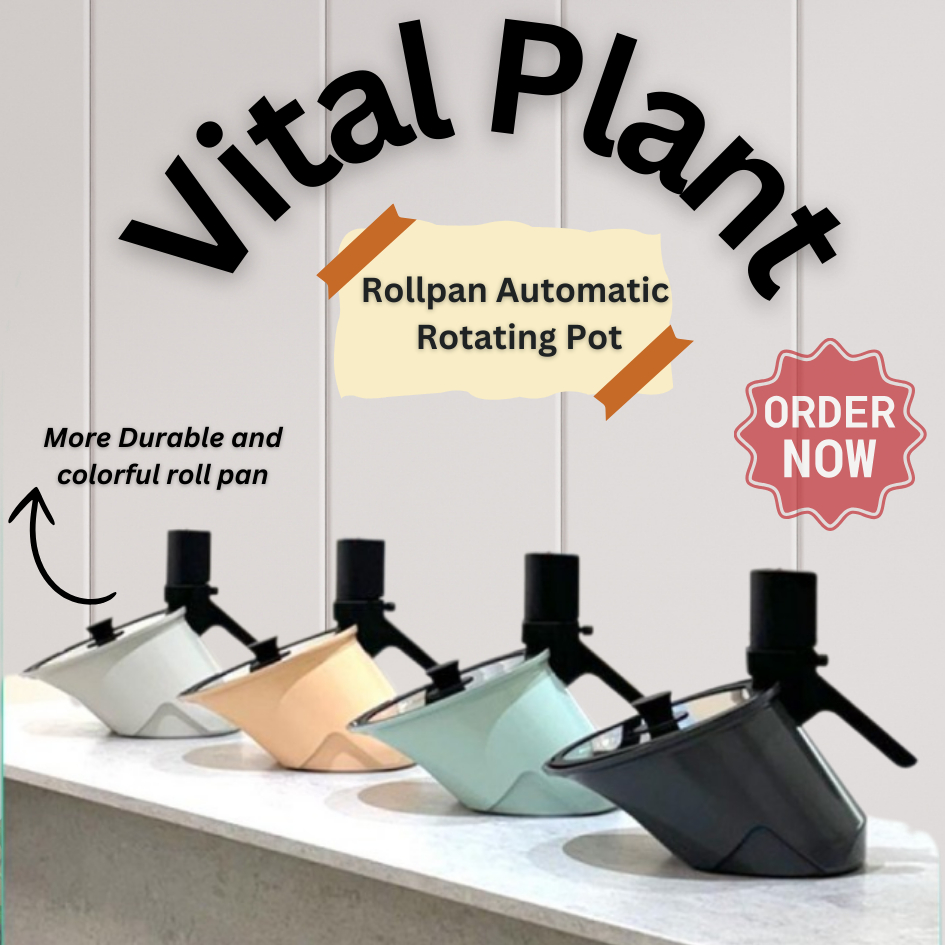 Vital Plant Rollpan Induction 800g | Automatic Rotating Non-Stick ...