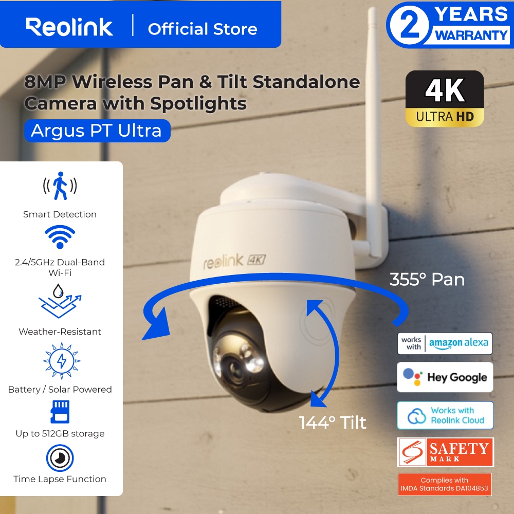 Reolink Argus PT Ultra : Time Lapse 4K Security Camera, Wireless ...