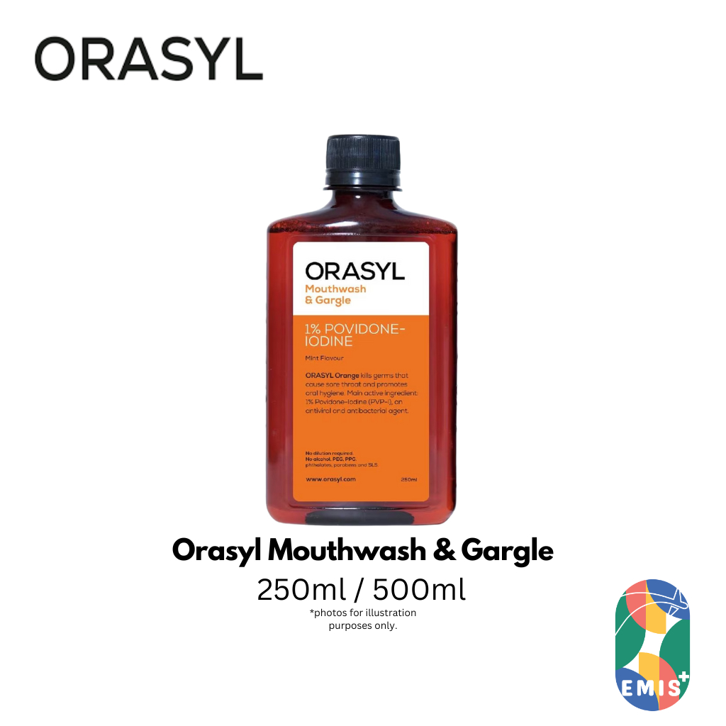 (500ml/250ml) ORASYL Orange Povidone-Iodine Antiseptic Mouth Gargle ...