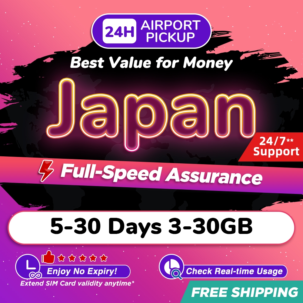 Japan SIM Card Pro 5-30Days 3-30GB 5G/4G Data | Instant Airport Pickup | High Speed Travel Data ...