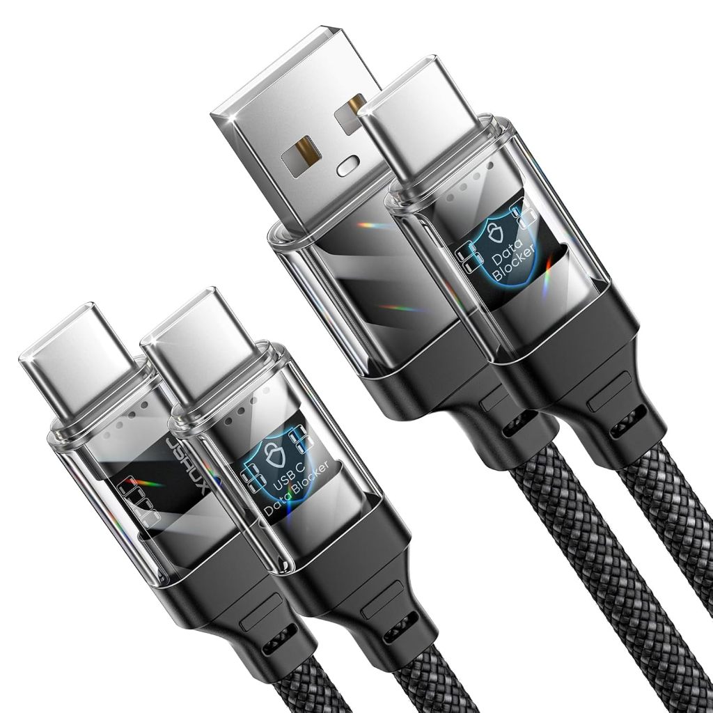 JSAUX Data Blocker Cable 100W Charge-Only Cables 2-Pack Set (2m) Safe ...