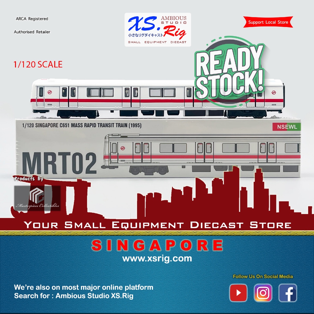 ∆ READY STOCK ∇ Diecast Toy Singapore Train 1/120 MRT Series and ...