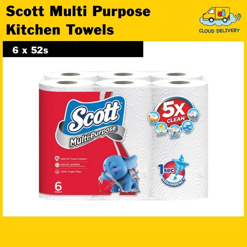 Scott Multi Purpose Kitchen Towels (6 x 52s) | Shopee Singapore