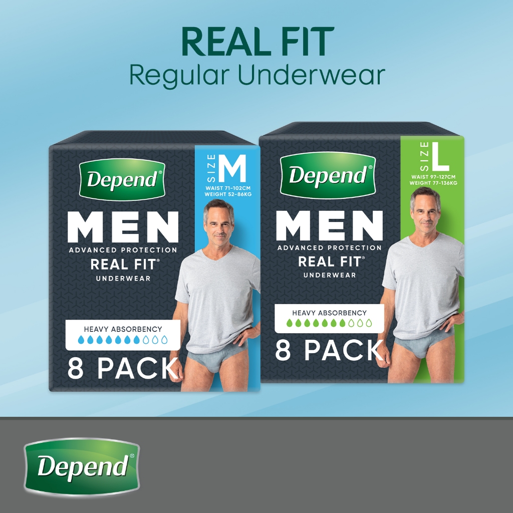 Depend Real Fit Underwear Assorted (8pcs) | Shopee Singapore