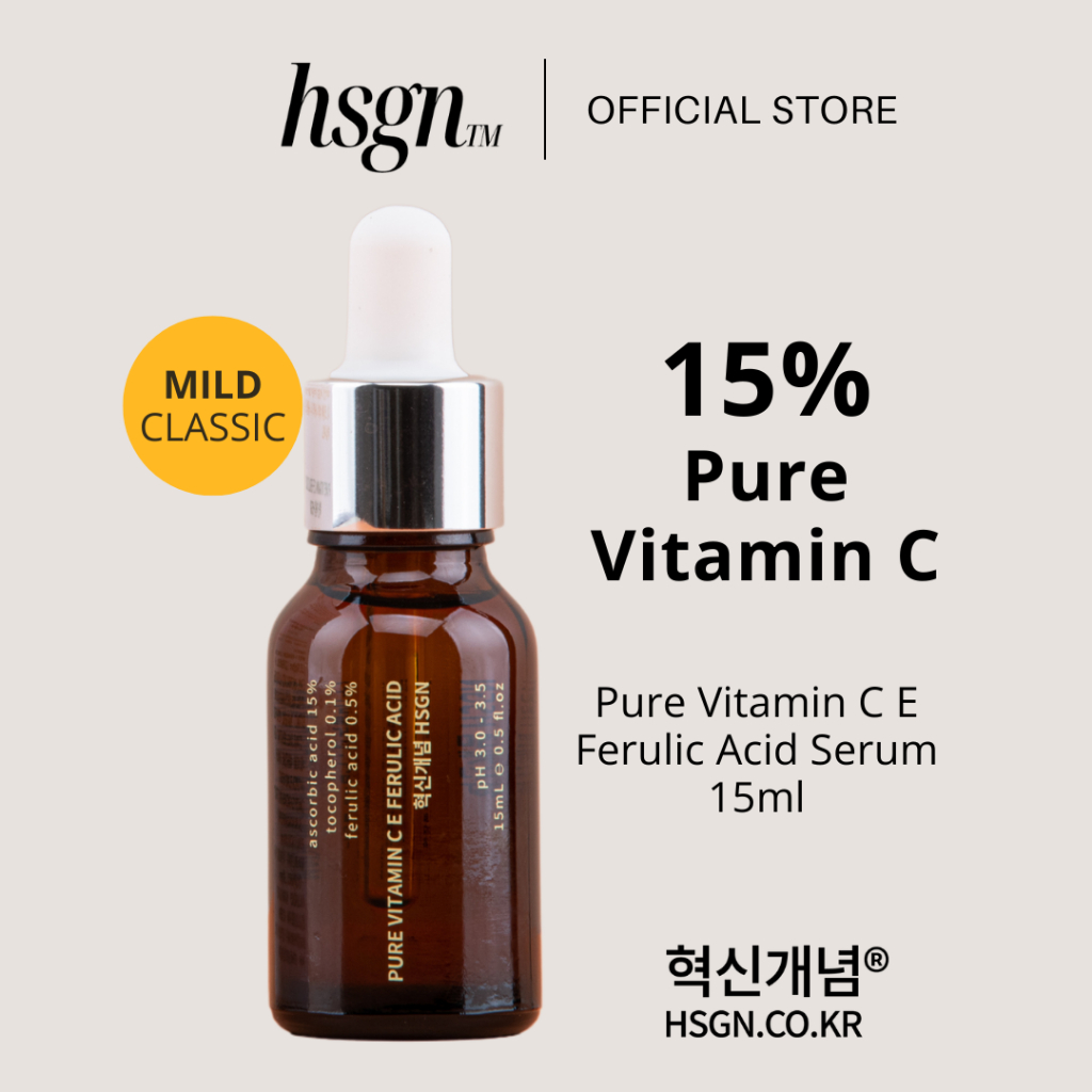 [HSGN] Pure Vitamin C E Ferulic Acid 15ml / 0.5 fl. oz, Vitamin C 15% ...