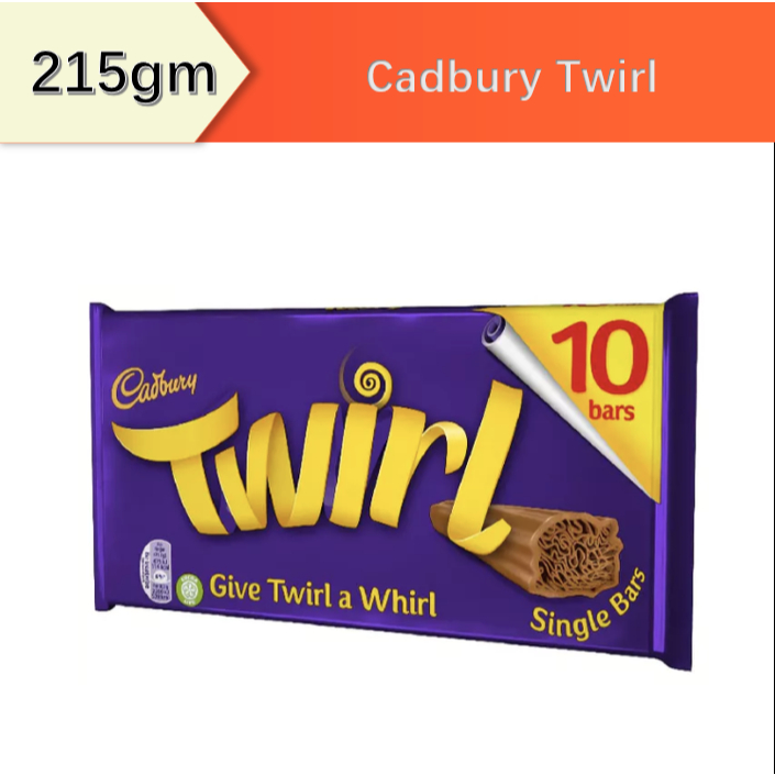 Cadbury Twirl Chocolate Bar, (5 Bars x 2 packs) | Shopee Singapore
