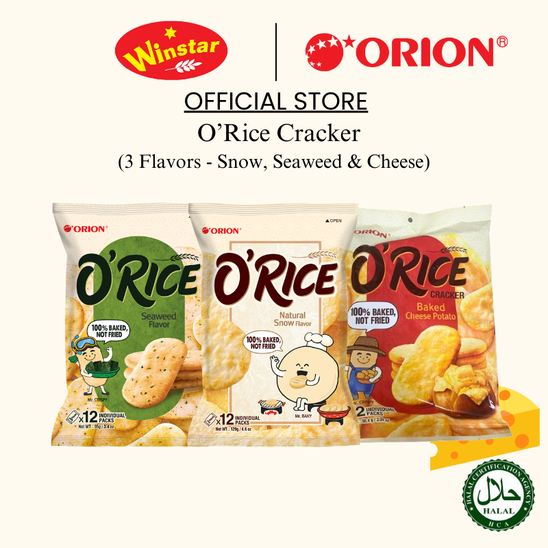 [Best Seller] ORION O'Rice Crackers Snow/Seaweed/Baked Cheese | Rice ...