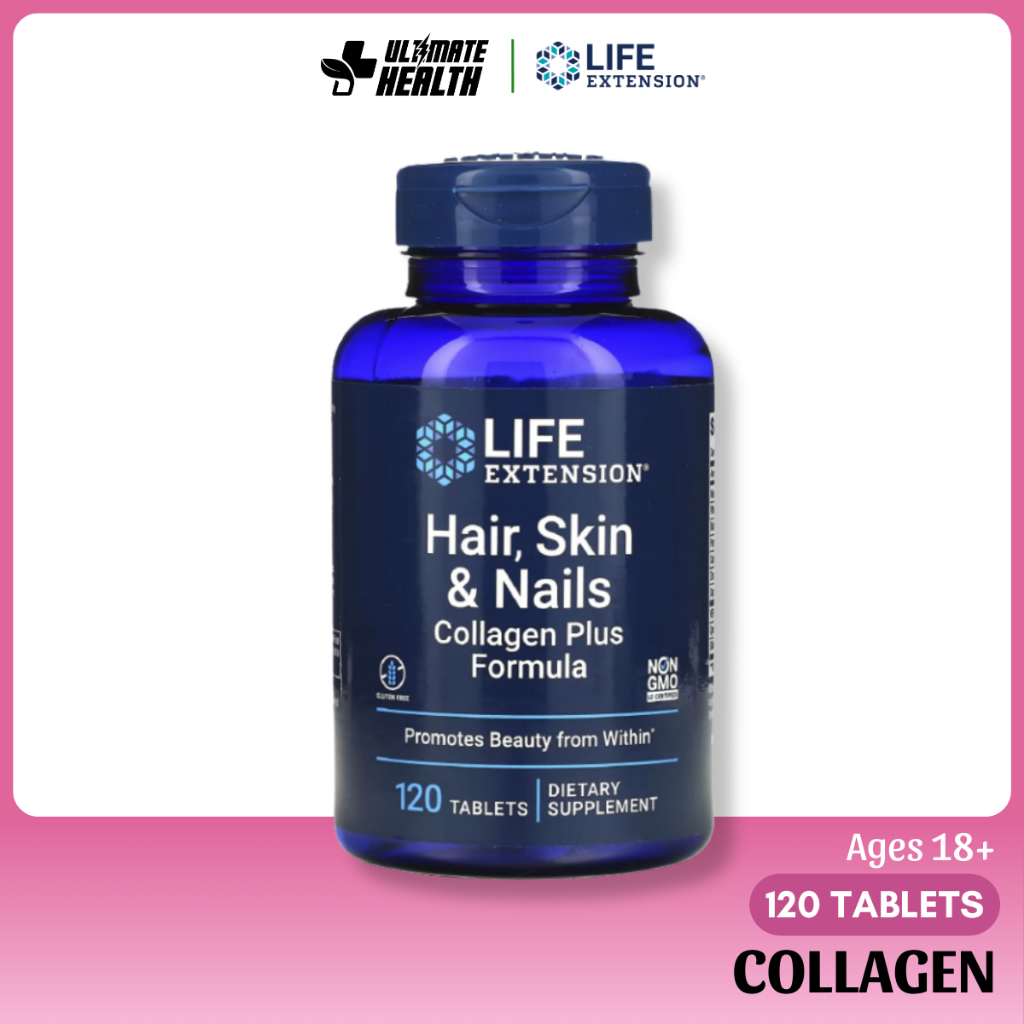 Life Extension, Hair, Skin And Nails, Collagen Plus Formula, Enhance ...