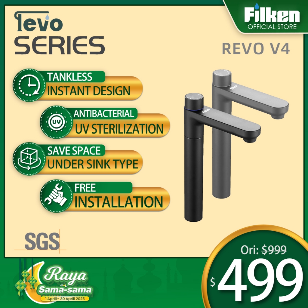 Filken Revo V4 Under Sink Tankless Water Dispenser ROOM WATER FILTER ...