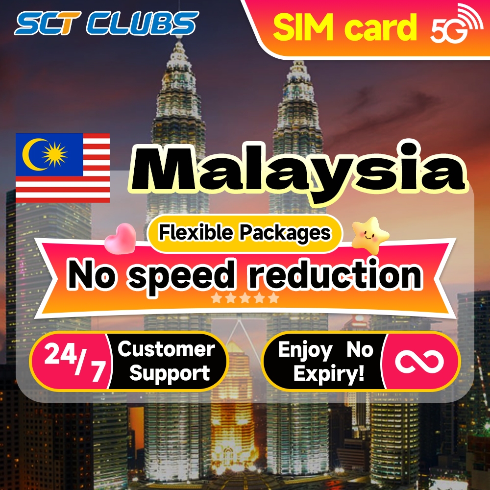 SCT Malaysia SIM Card High-Speed Internet Daily 300MB-6GB Data ...