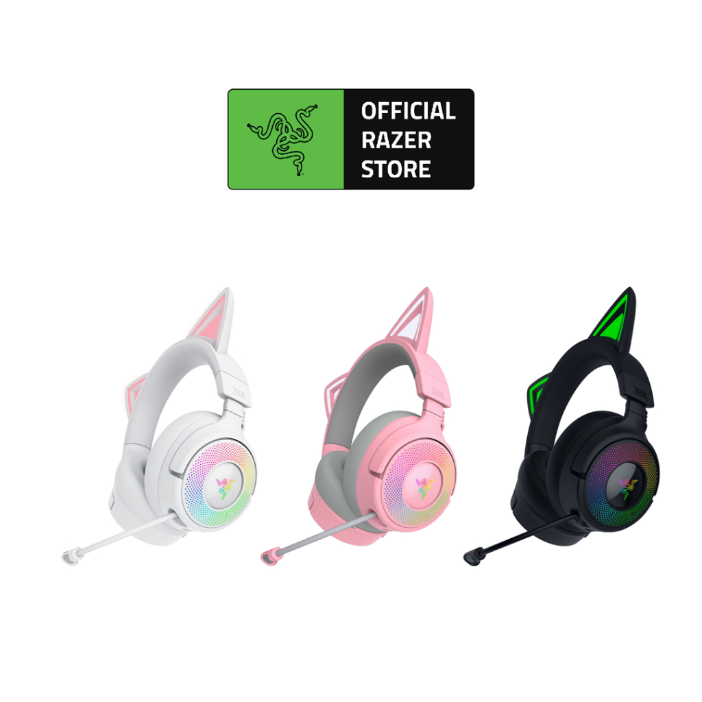 Razer Kraken Kitty V3 Pro - Wireless RGB Headset with Kitty Ears Black ...