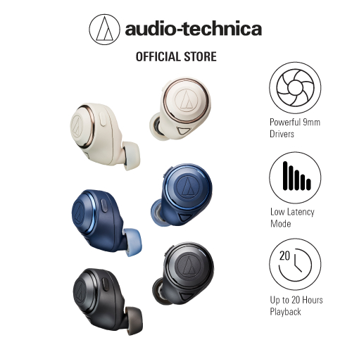 Audio-Technica ATH-CKS50TW Solid Bass True Wireless Headphones | Shopee Singapore