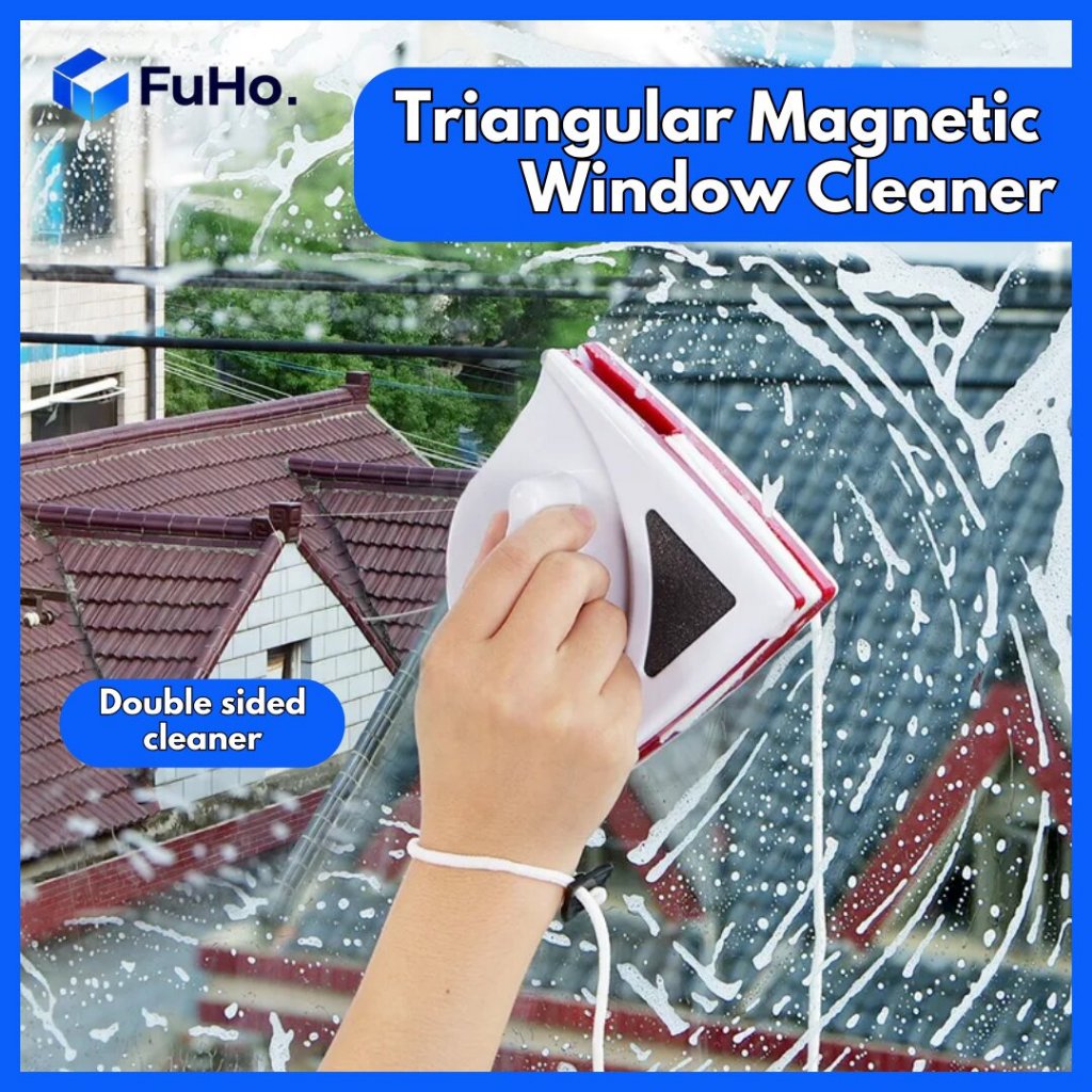 🇸🇬READY STOCK🇸🇬 Fuho Double Sided Triangular Magnetic Window Cleaner ...