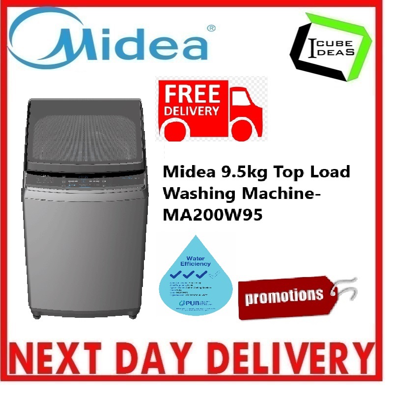 Midea 9.5kg Top Load Washing Machine MA200W95 | Shopee Singapore