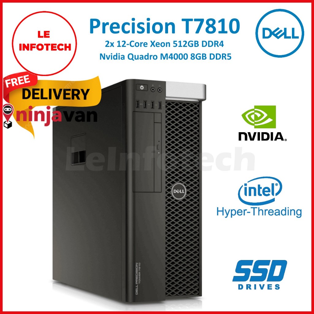 Dell Precision T7810 Workstation 2x12-Core Xeon E5-2670v3 32-512 GB ...