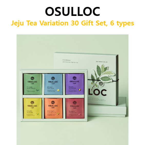 OSULLOC Korea Jeju Tea Variation 30 Gift Set 30 pieces (6 types x 5 ...