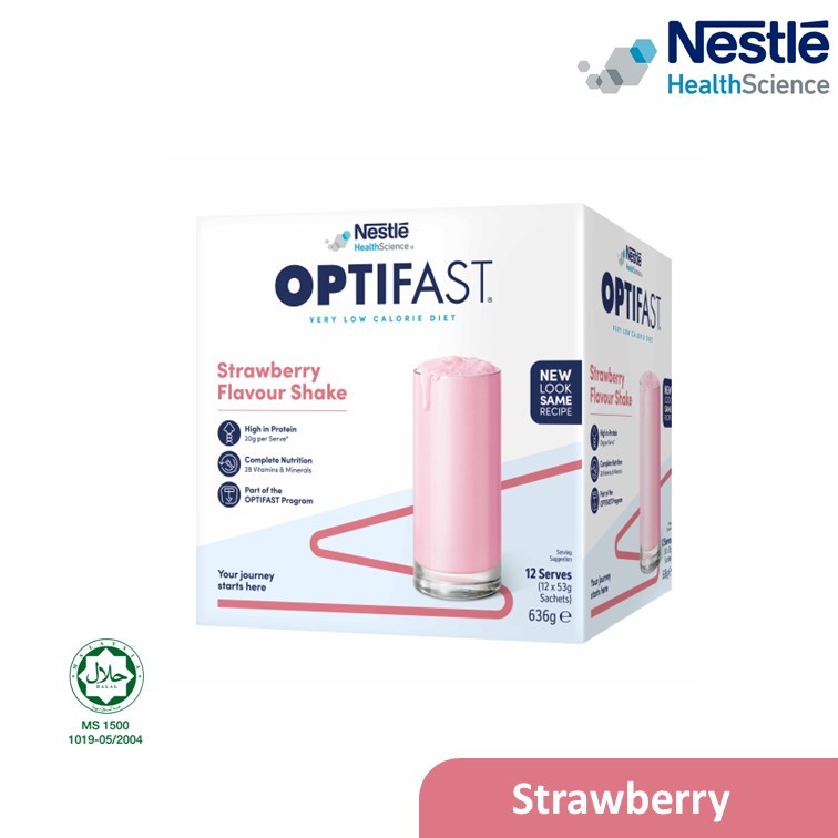 [Bundle] Nestle Optifast Very Low Calorie Diet Milk Shake Strawberry ...