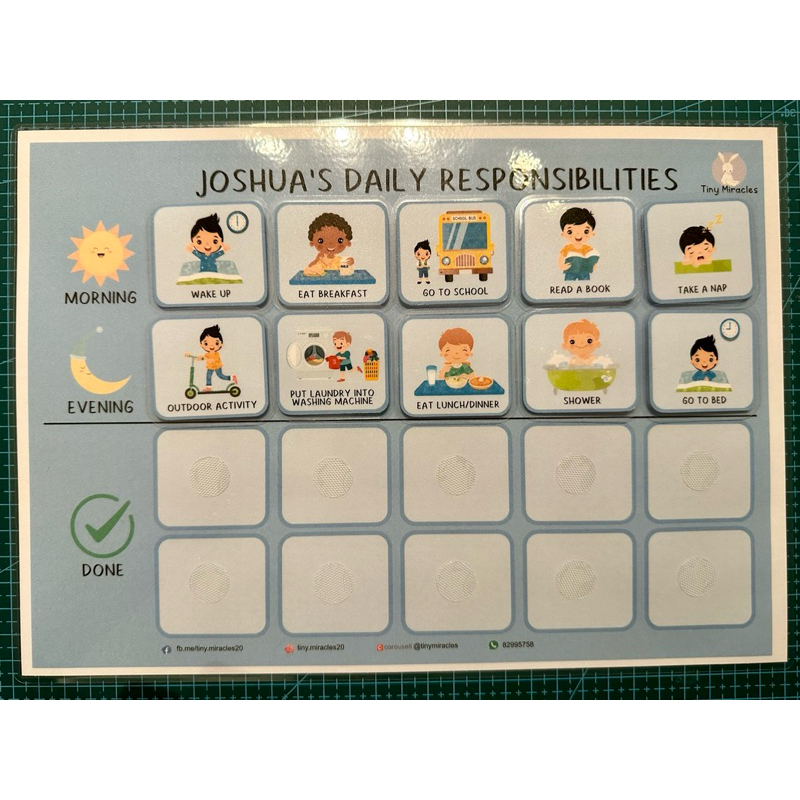 Daily Responsibility/ chore Chart/ Children Routine/ Checklist | Shopee Singapore