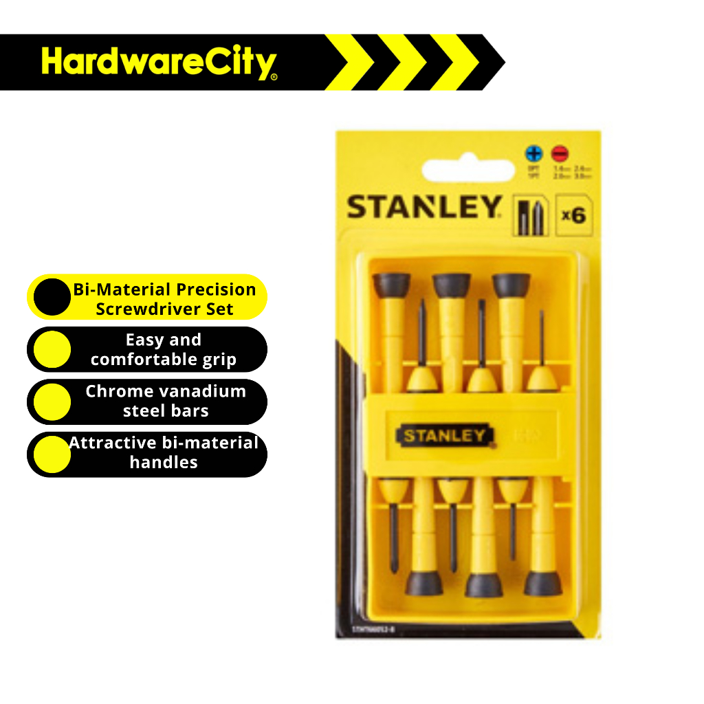 Stanley 66-052 Bi-Material Precision Screwdriver Set | Shopee Singapore