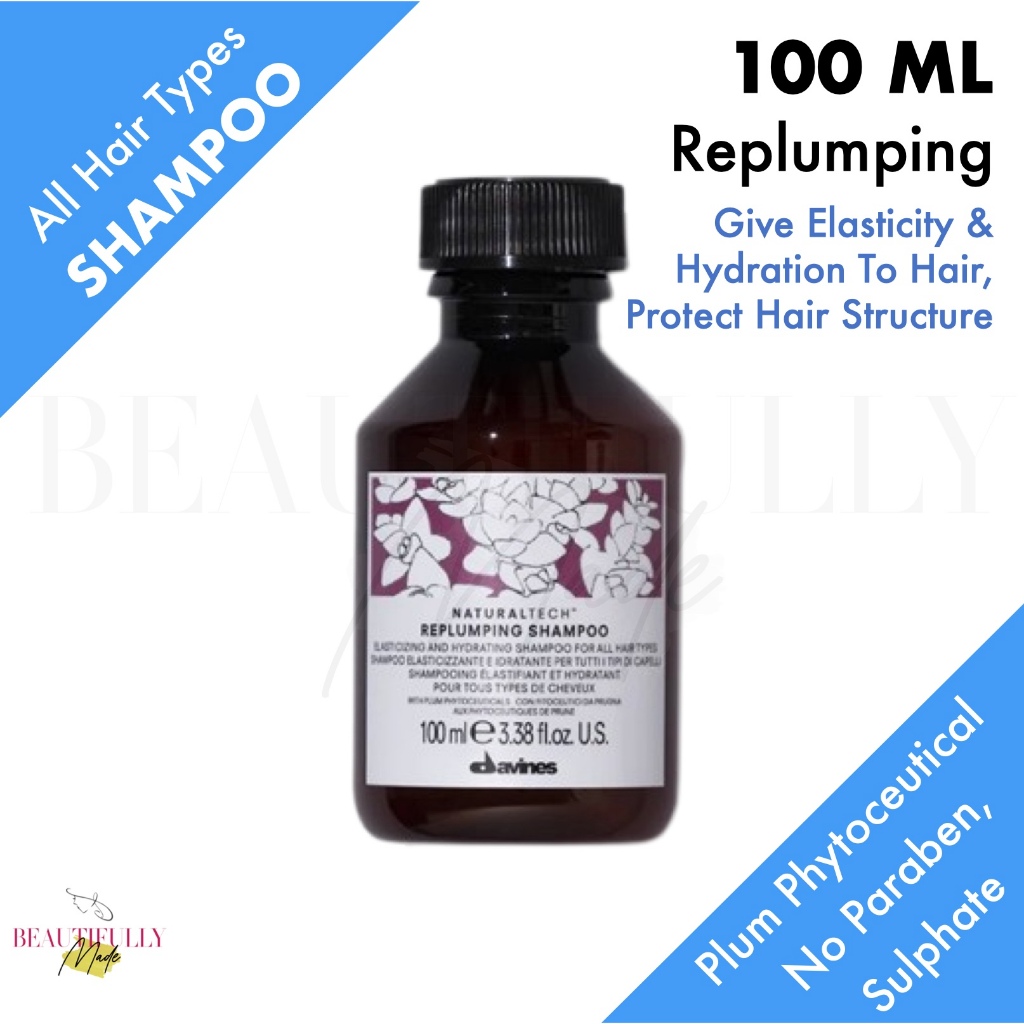 Davines NaturalTech Replumping Shampoo 100ml (Travel Size) - For All ...