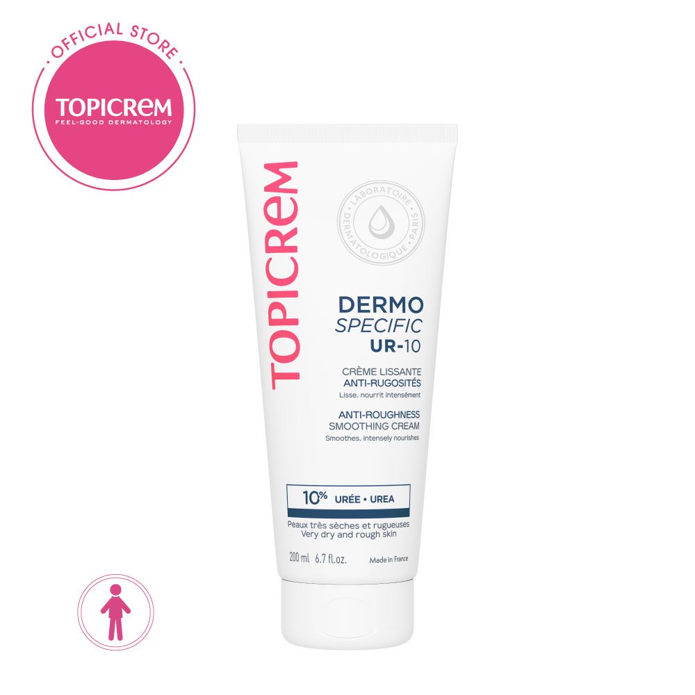 Topicrem DERMO SPECIFIC UR10 Anti-Roughness Smoothing Cream 200ml 24hr ...