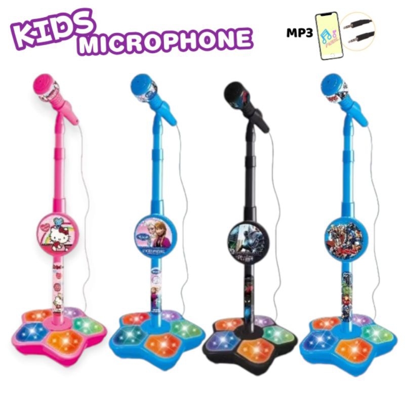 Mic Mainan dengan MP3/ Microphone Standing Light Kids Singing Mic ...