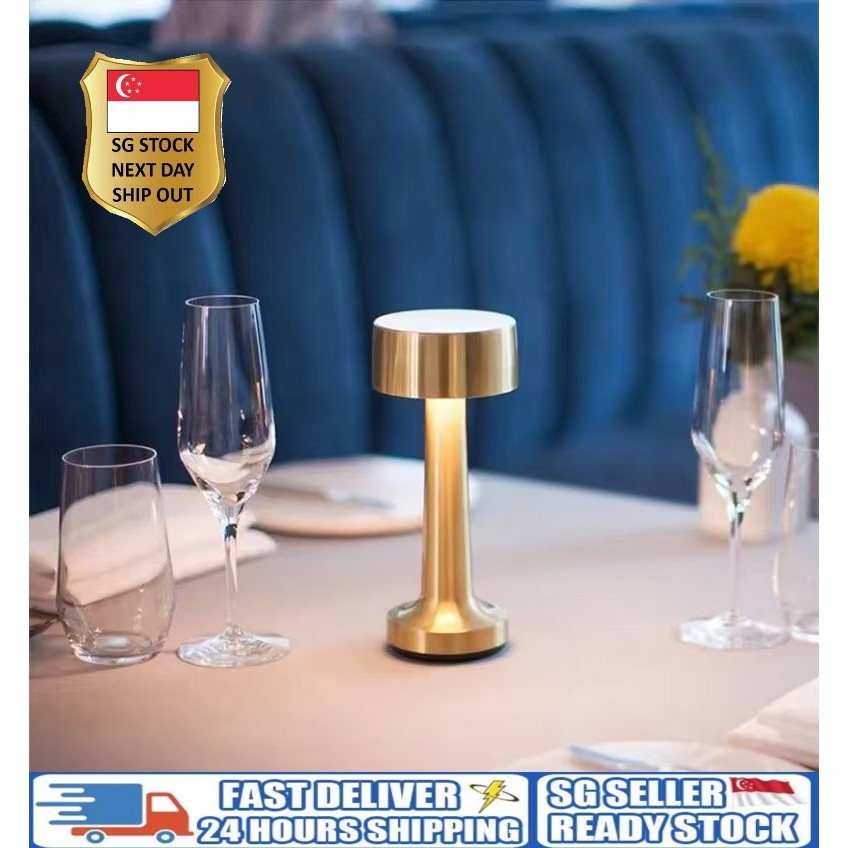 Table lamp Touch Sensor 3 Color Wireless Rechargeable Hotel Bar ...