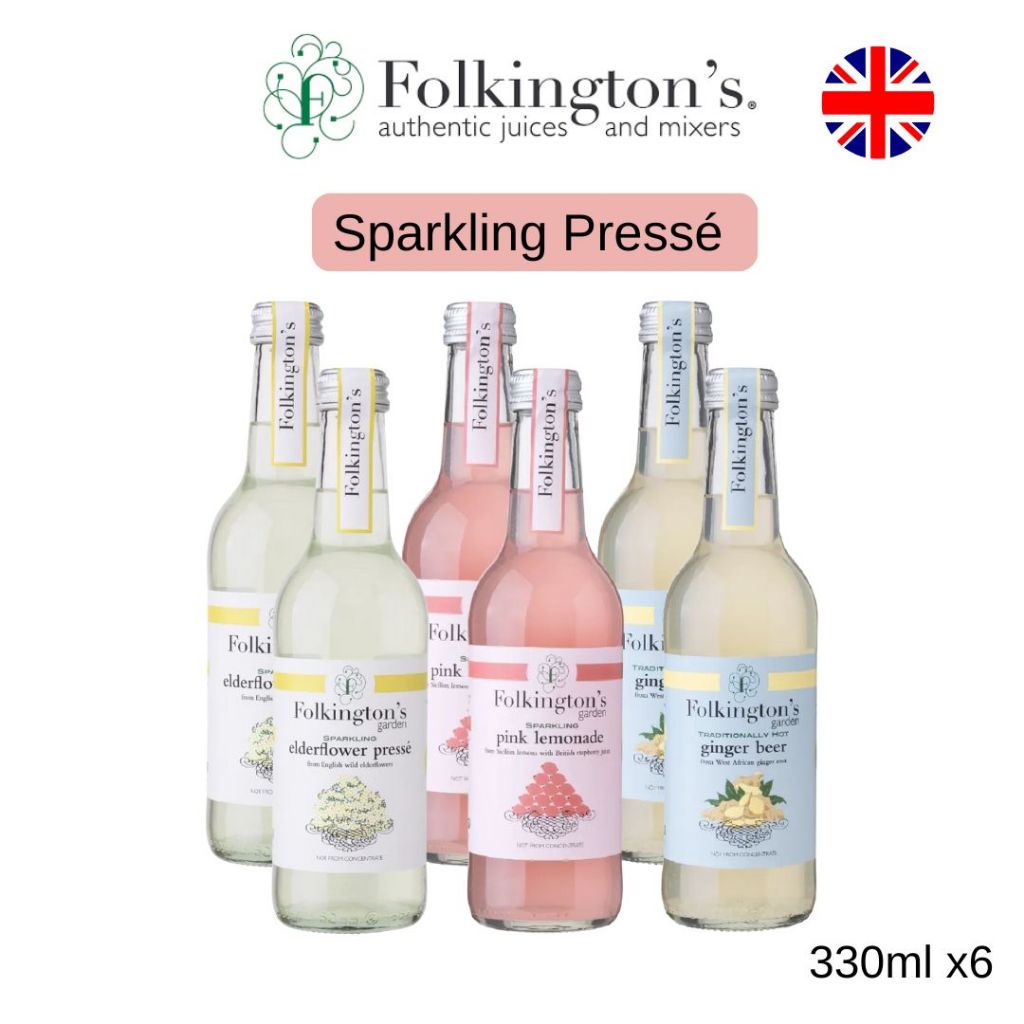 Folkington's Sparkling Pink Lemonade Elderflower Pressé Hot Ginger Beer ...