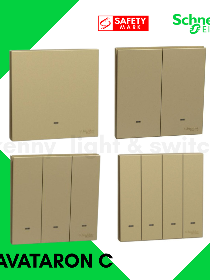 Schneider Avataron C Switches 1 Gang/2 Gang/3 Gang/4 Gang (1 Way & 2 ...