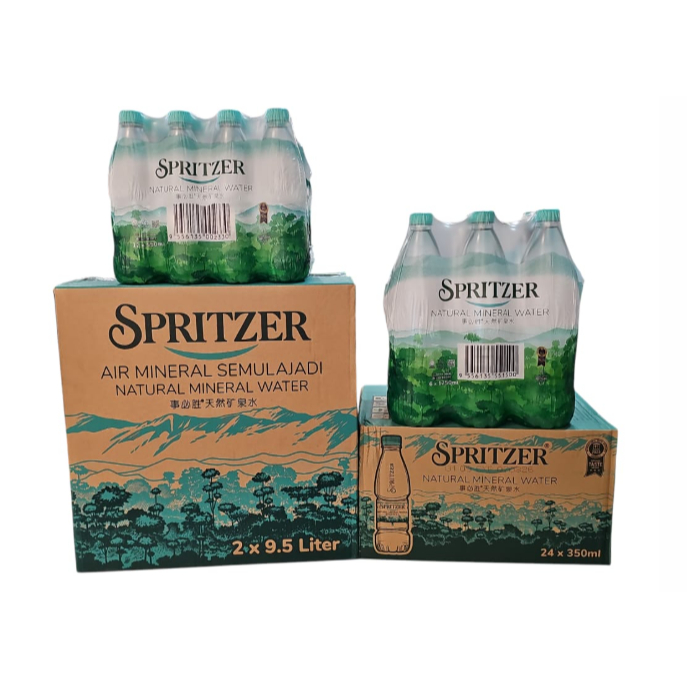 Spritzer Natural Mineral Water (350ml/550ml/1250ml/9.5L) | Shopee Singapore