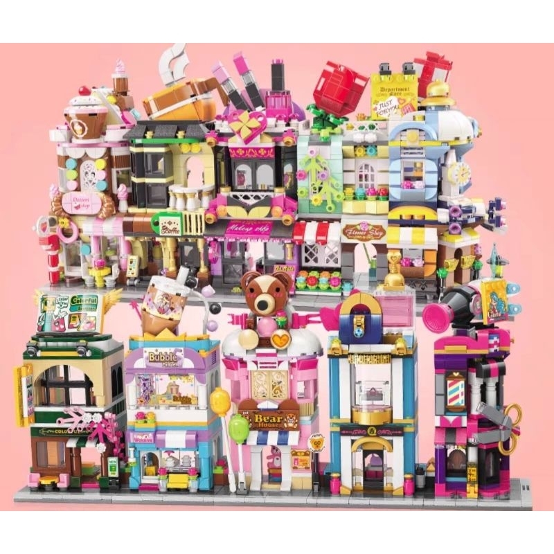 Keeppley Colorful Street Block Buliding DIY Set | Shopee Singapore