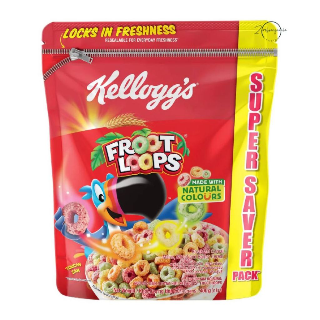 KELLOGG'S Froot Loops Breakfast Cereal Super Saver Pack (400g) [SG ...
