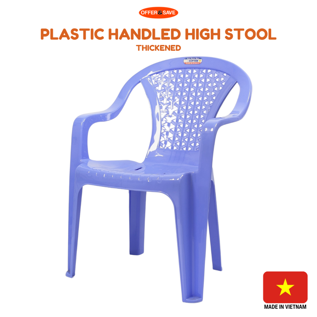 [MADE IN VIETNAM] High Quality Plastic High Stool with Backrest and ...