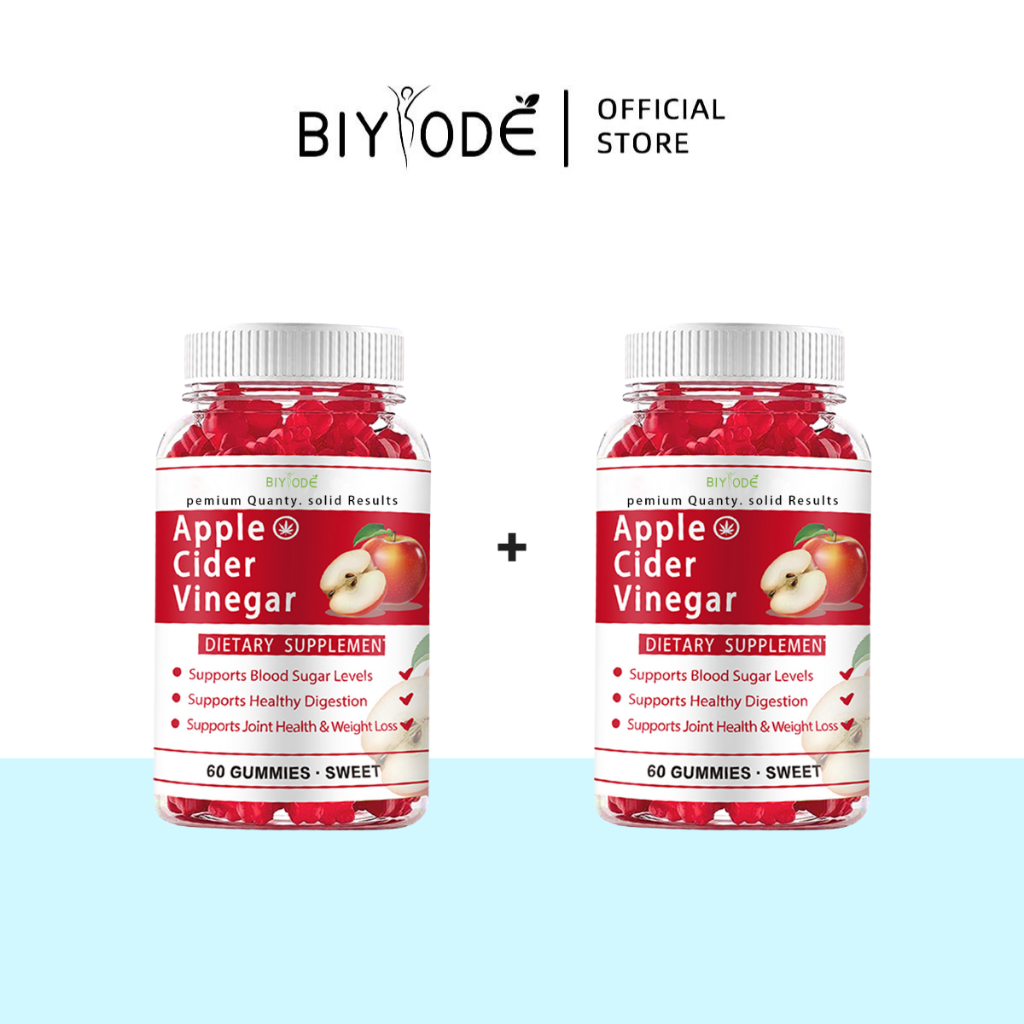 【Buy 1 Get 1 Free】BIYODE Apple Cider Vinegar (60 gummies) | Shopee ...