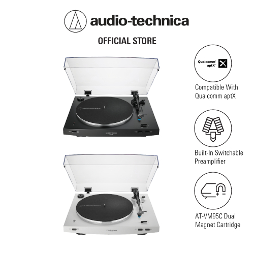 Audio-Technica AT-LP3XBT Fully Automatic Bluetooth Belt-Drive Turntable ...