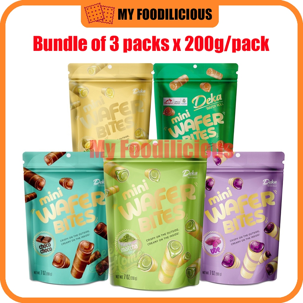 Deka Mini Wafer Bites 170g Durian/Ube/Choco/Matcha/Peanut Butter ...