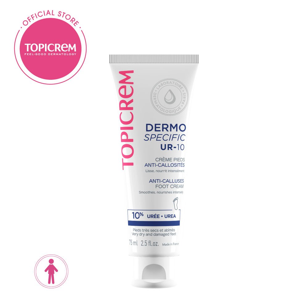 Topicrem UR10 - Anti-Calluses Foot Cream (75ml) Smoothes, Intensely ...